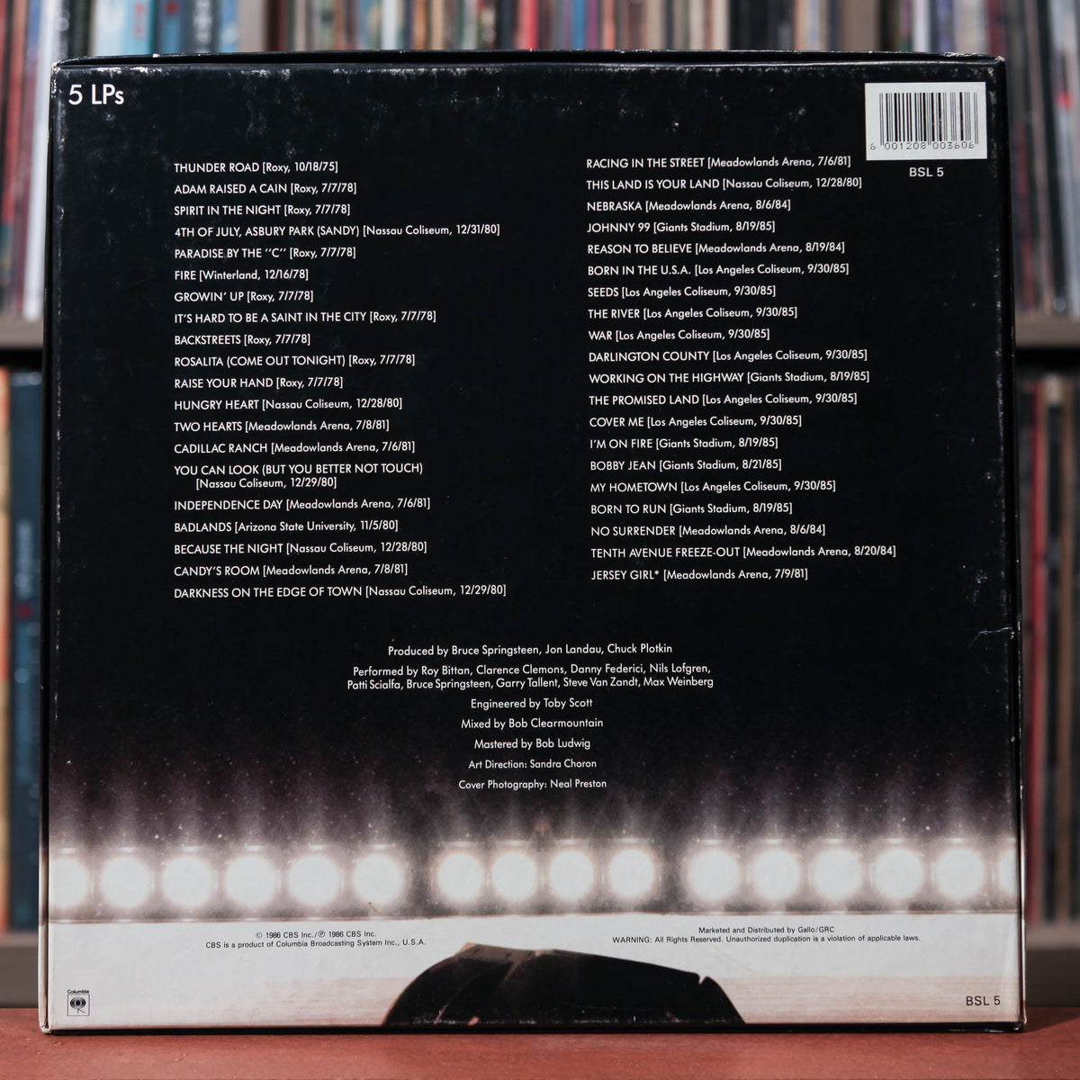 Bruce Springsteen - Live / 1975-85 - 5LP SOUTH AFRICAN import box set