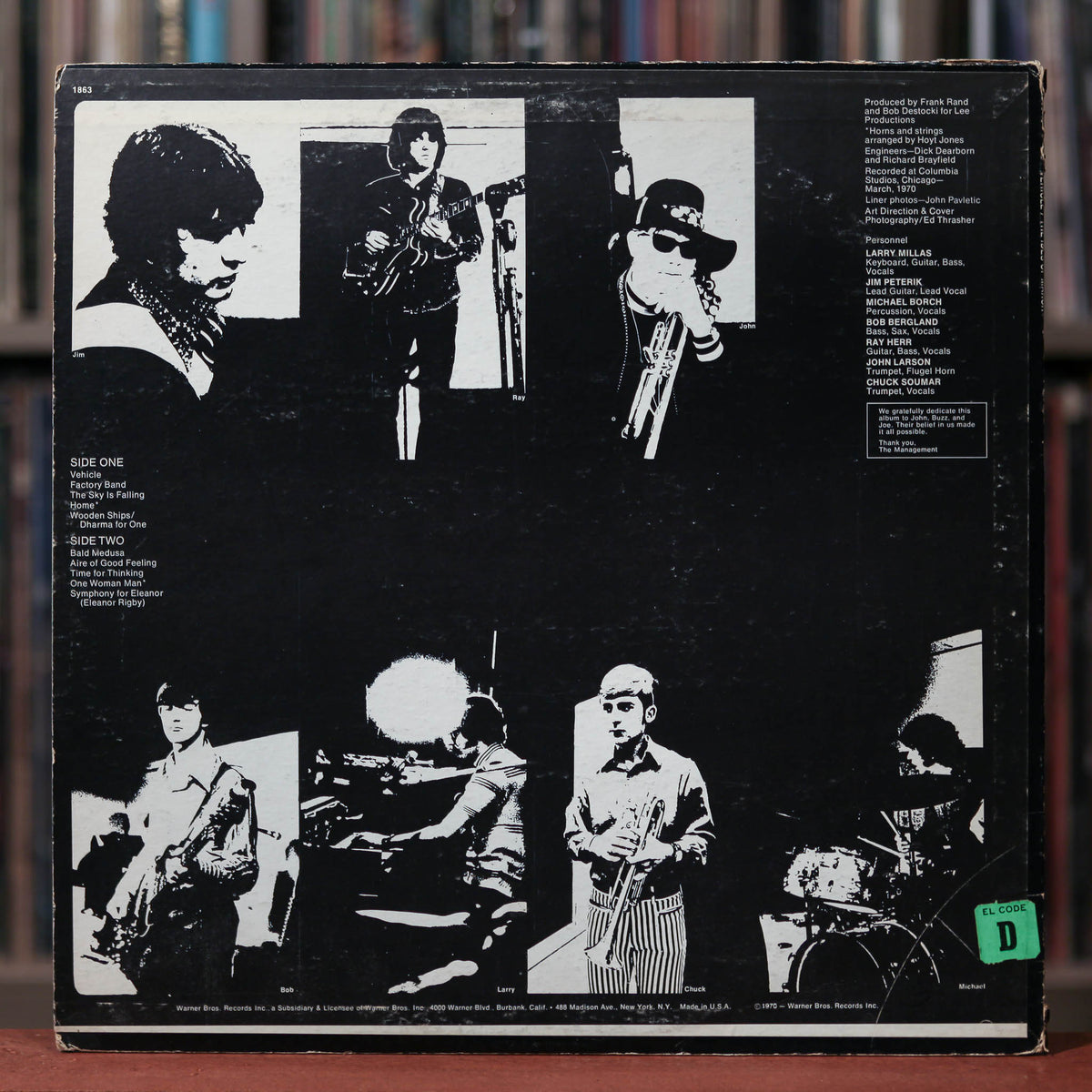 The Ides Of March - Vehicle - 1970 Warner, VG/VG