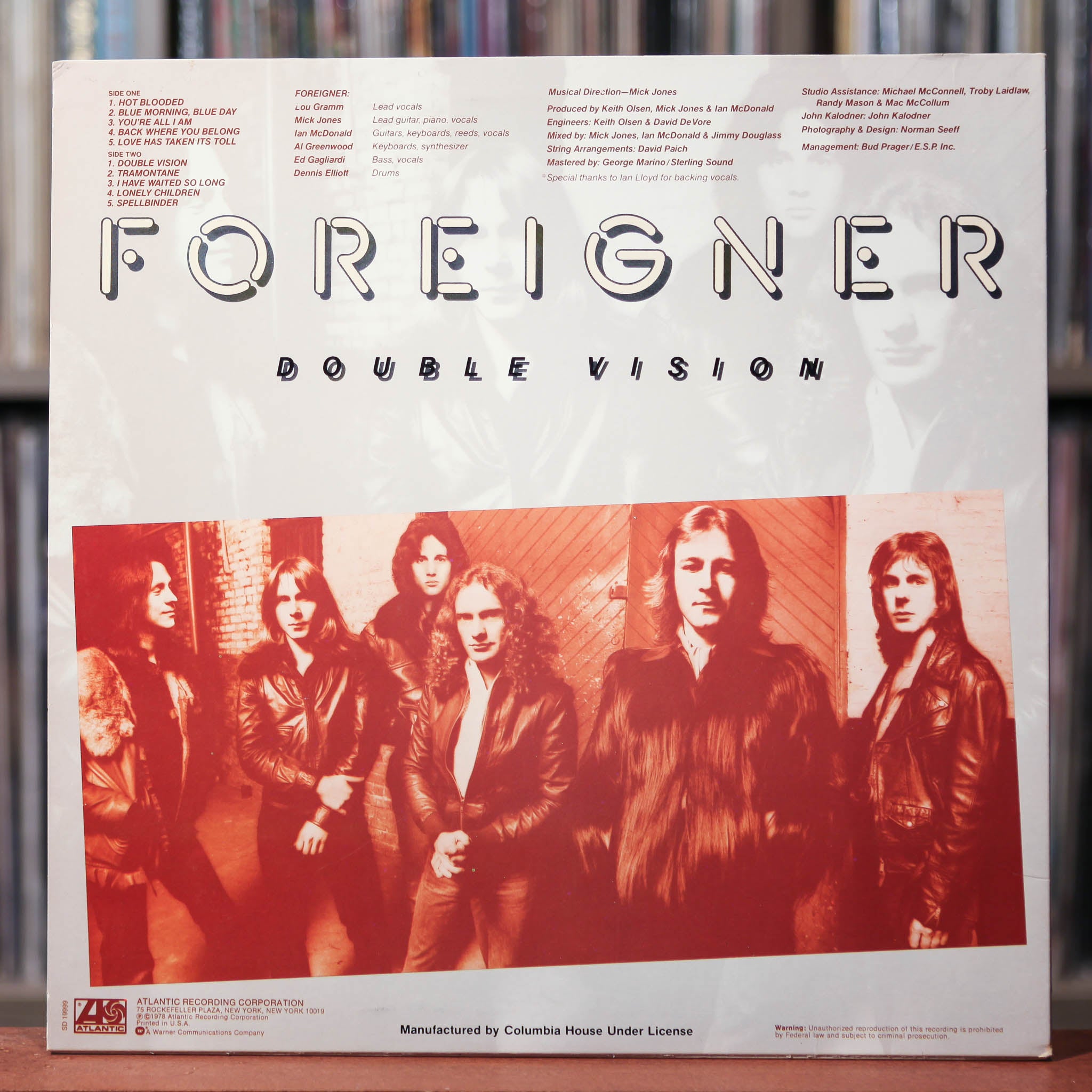 Foreigner - Double Vision - 1978 Atlantic, EX/EX