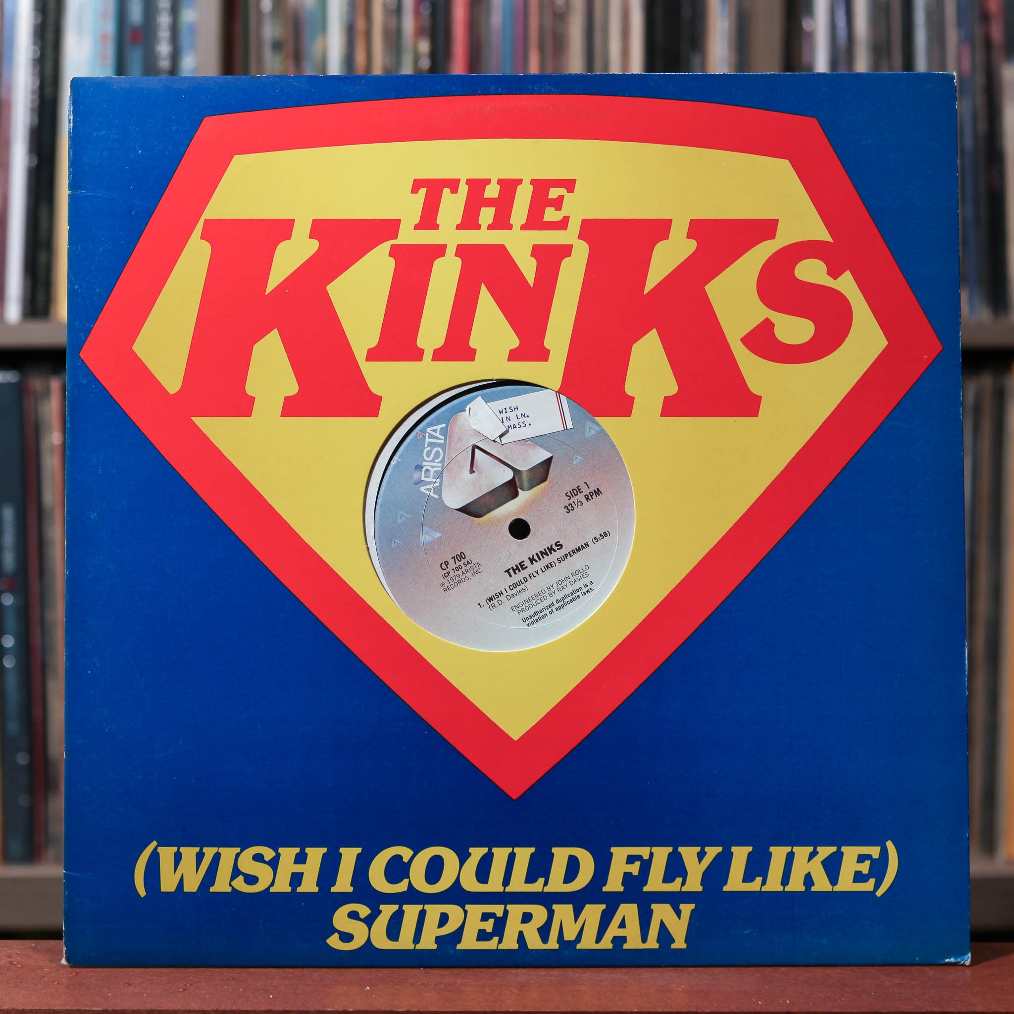 The Kinks - (Wish I Could Fly Like) Superman - 1979 Arista, VG+/VG