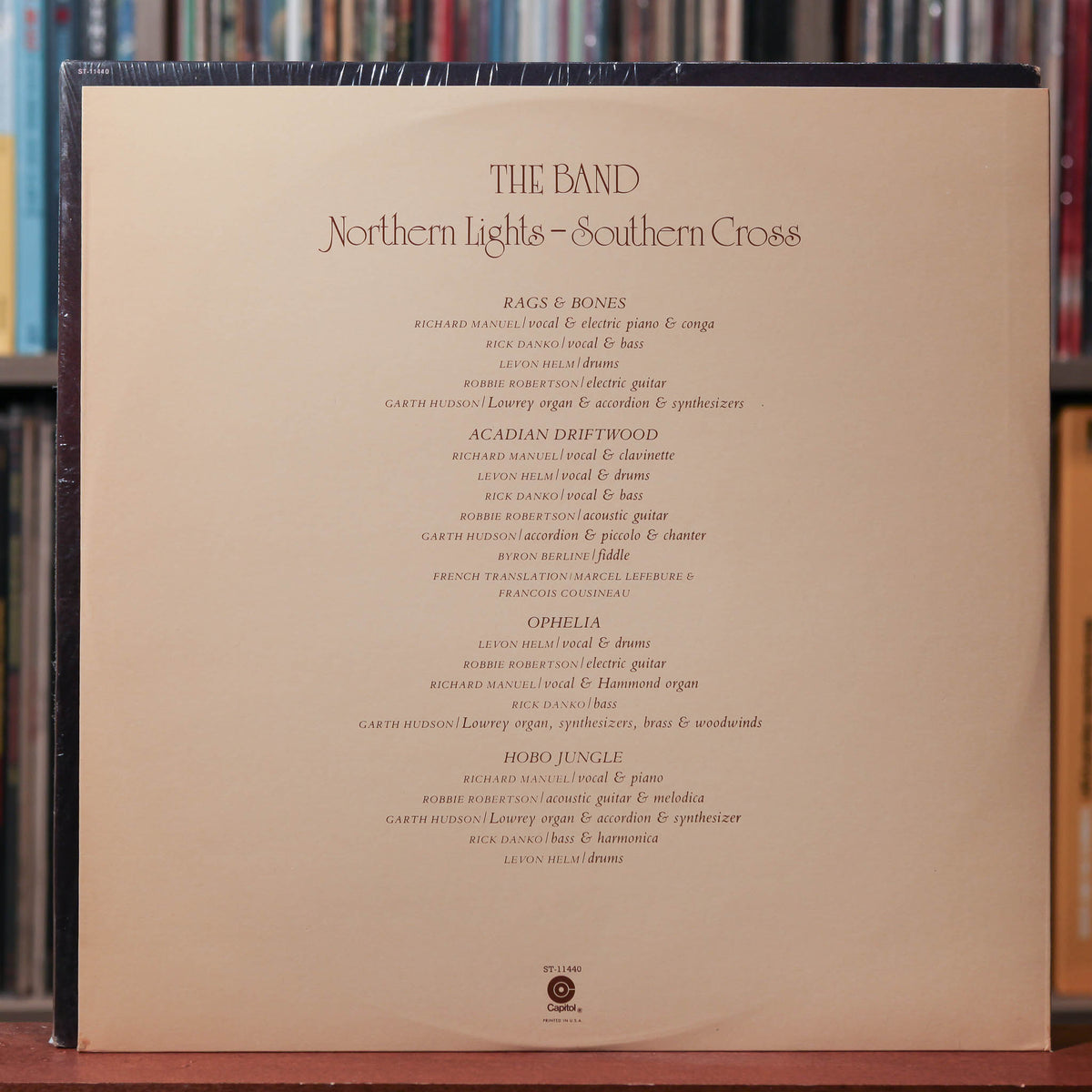 The Band - Northern Lights-Southern Cross - 1975 Capitol Records, VG/V