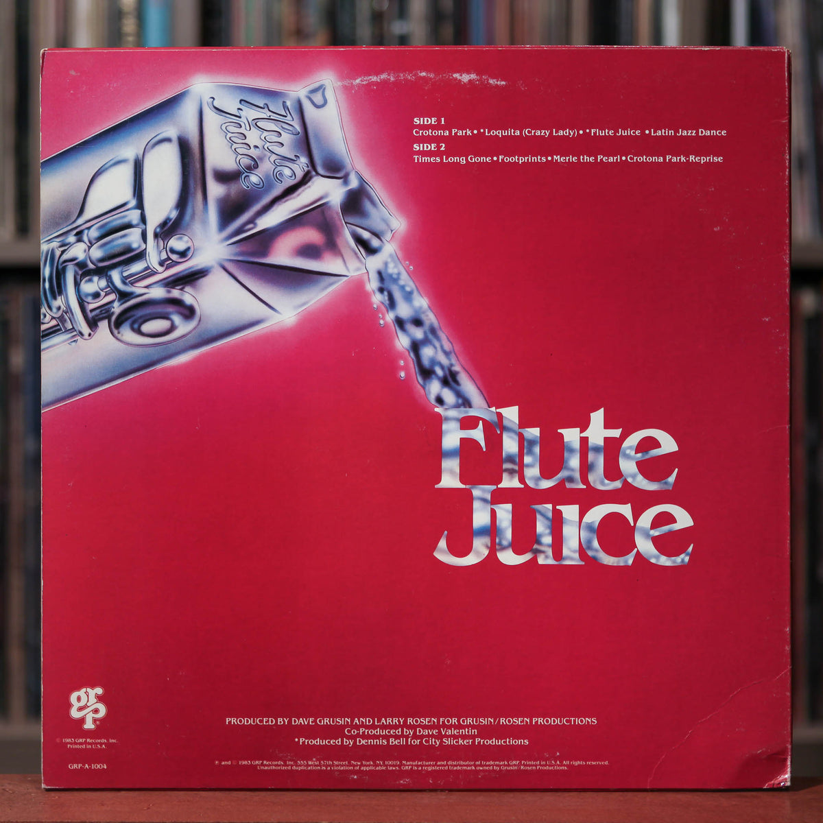 Dave Valentin - Flute Juice - 1983 GRP, VG/VG+