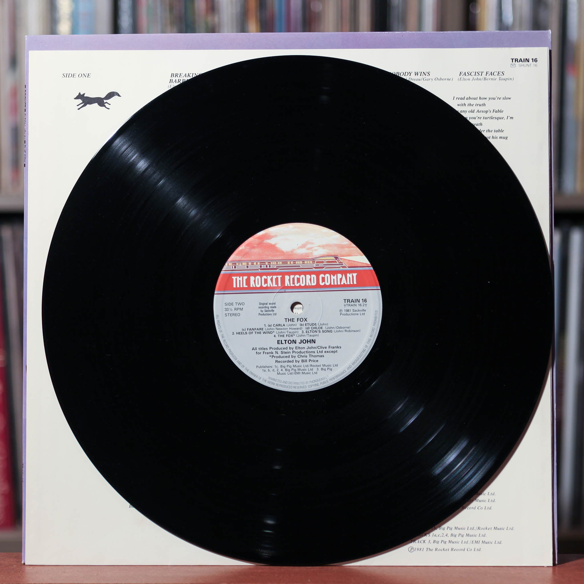 Elton John - Thee Fox - UK Import - 1981 The Rocket Record Company, EX