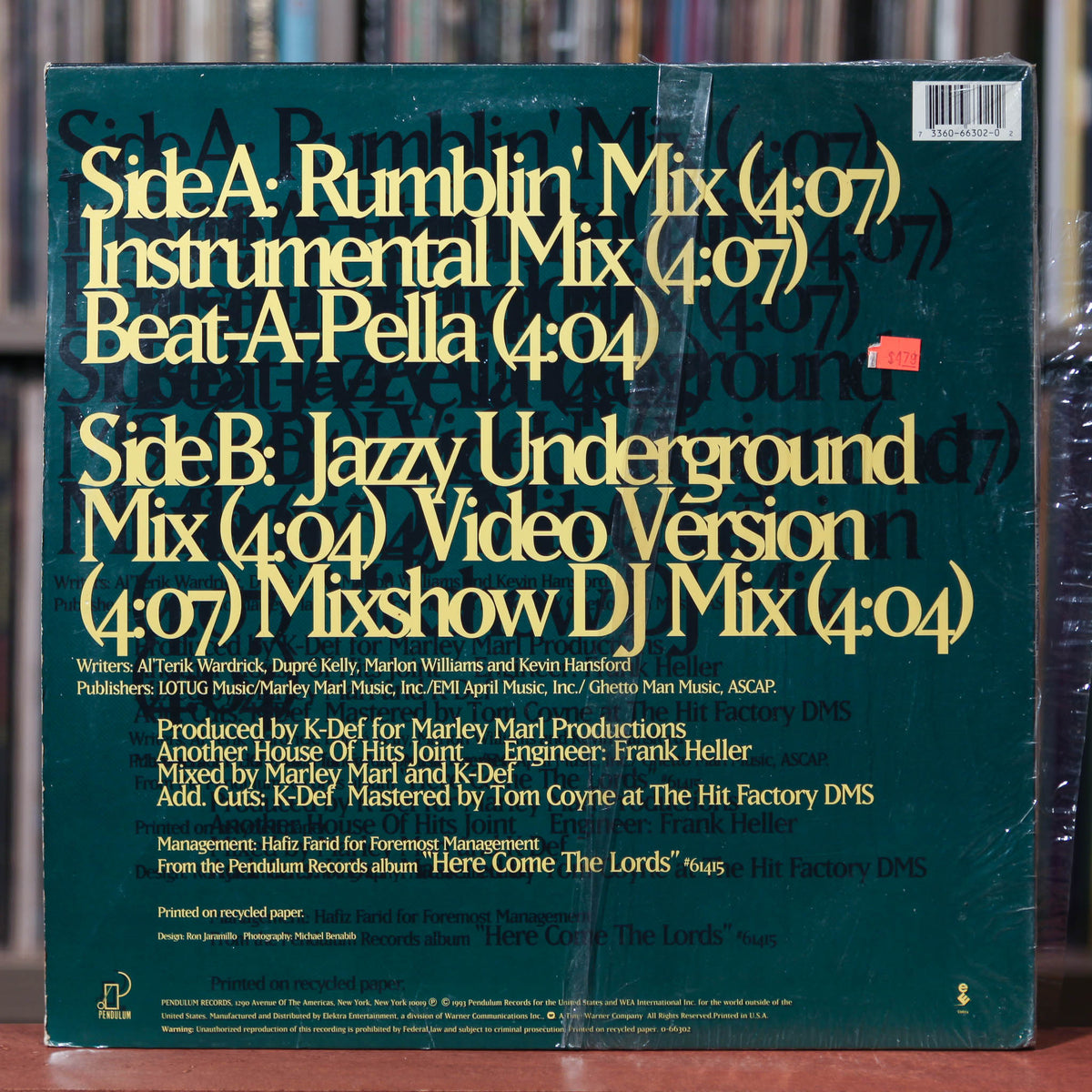 Lords Of The Underground - Chief Rocka - 12" Single - 1993 Pendulum, V