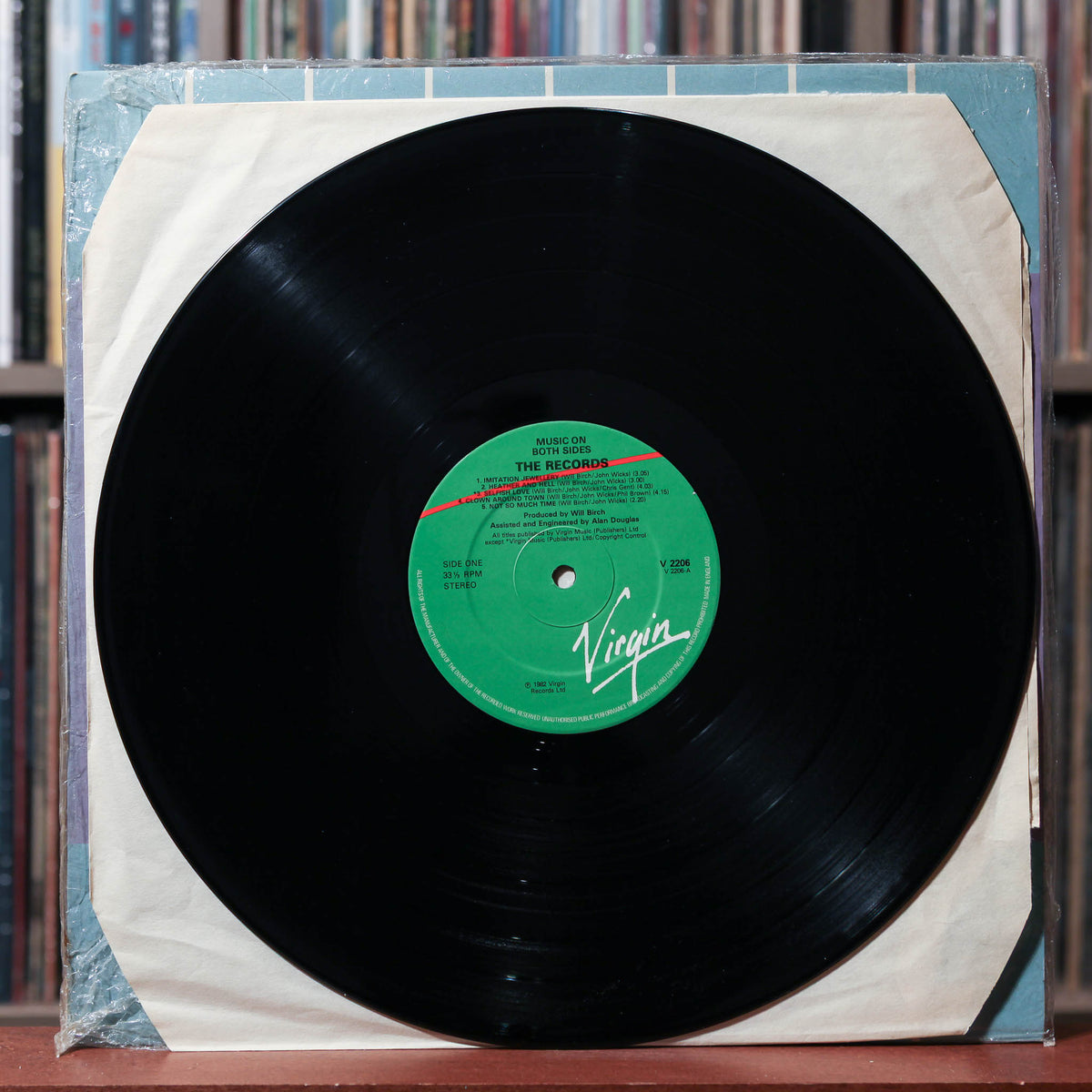 The Records - Music On Both Sides - UK IN SHRINK 1982 Virgin, VG+/EX