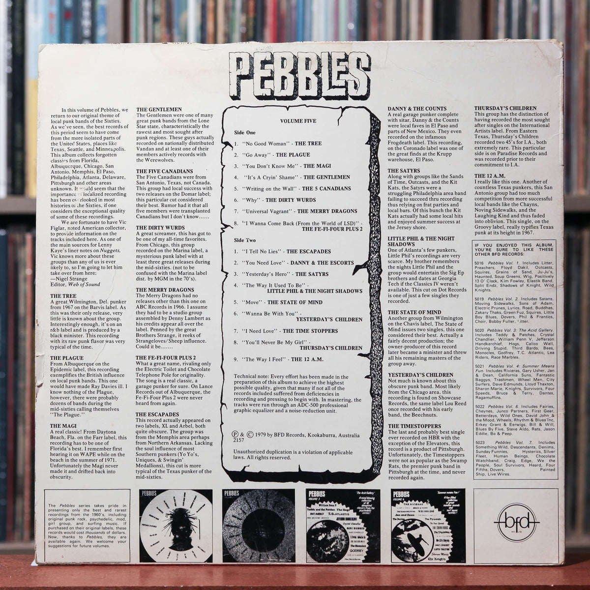 Various - Pebbles Vol. 5 - 1980 BFD Records, VG/VG