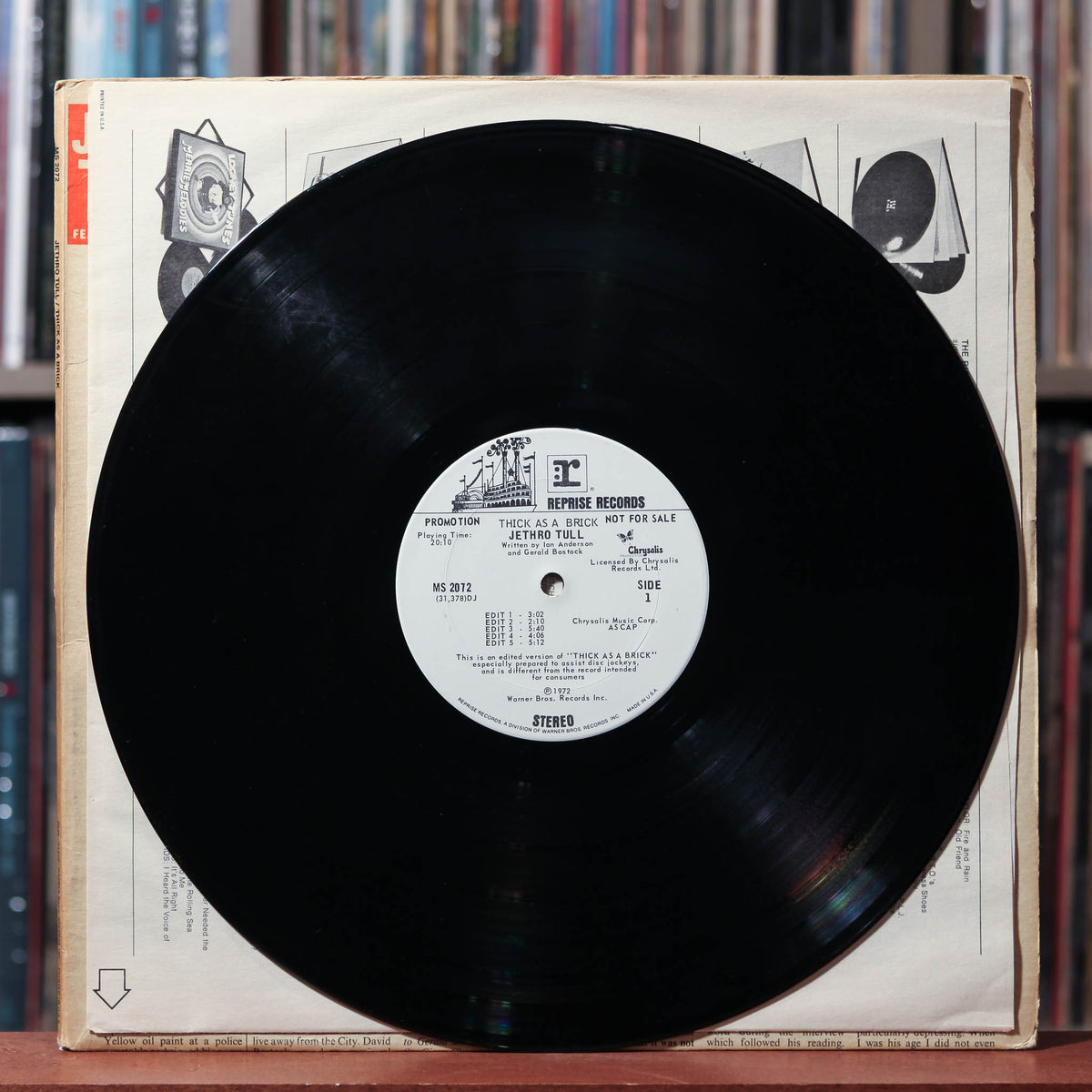 Jethro Tull - Thick As A Brick - RARE PROMO W/ NEWSPAPER 1972 Reprise