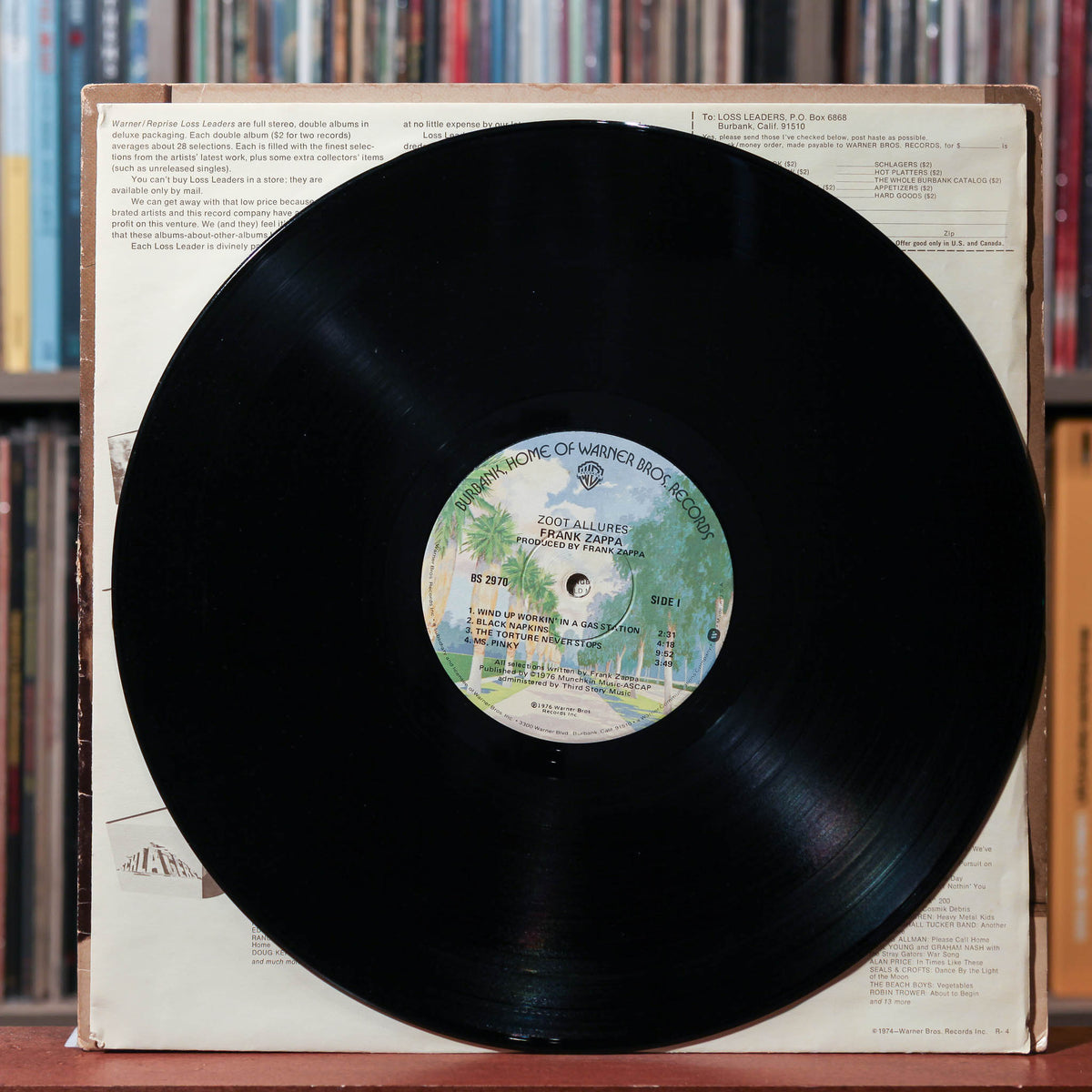 Frank Zappa - Zoot Allures - 1976 Warner Bros. Records, VG/VG