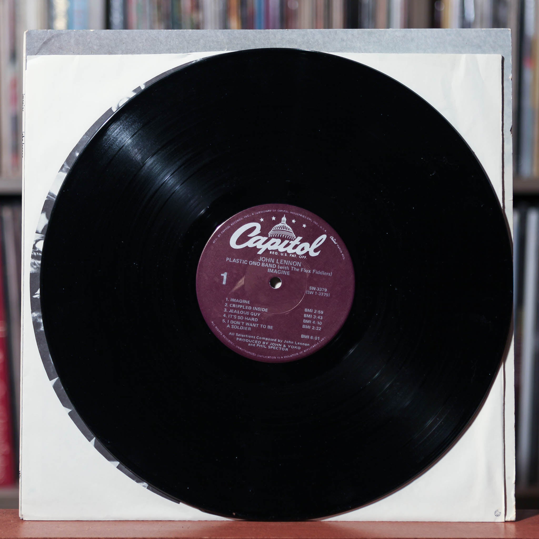 John Lennon - Imagine - 1978 Capitol, VG+/EX w/Poster