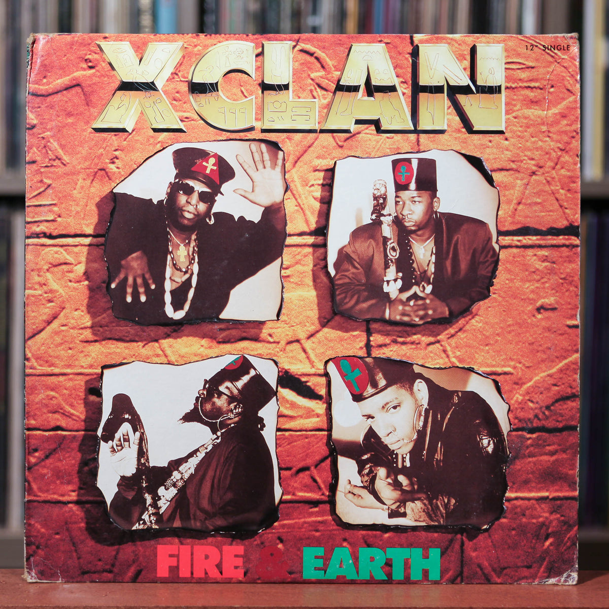 X-Clan - Fire & Earth - 12" Single - 1991 Polydor, VG/VG