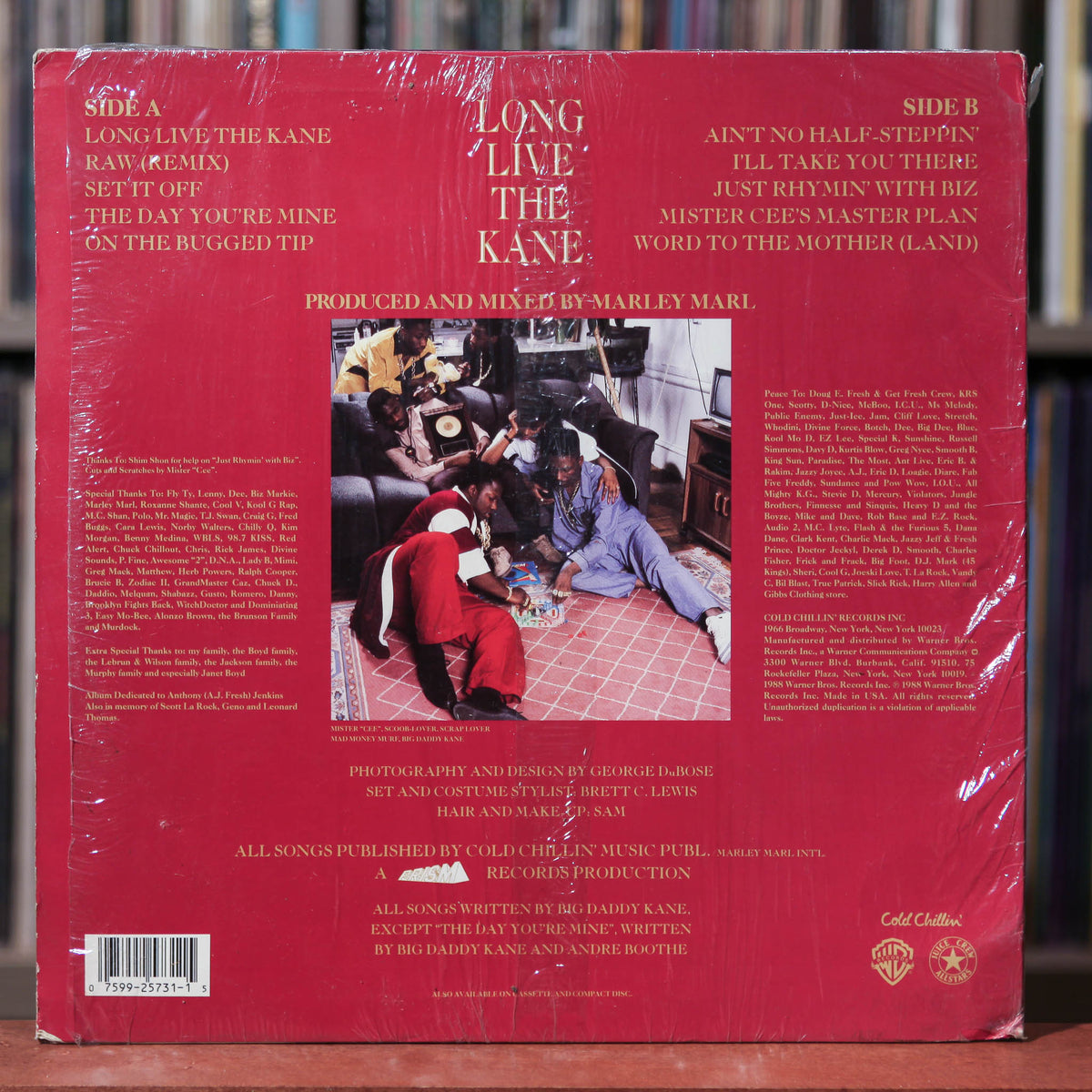 Big Daddy Kane - Long Live The Kane - 1988 Cold Chillin', VG/VG