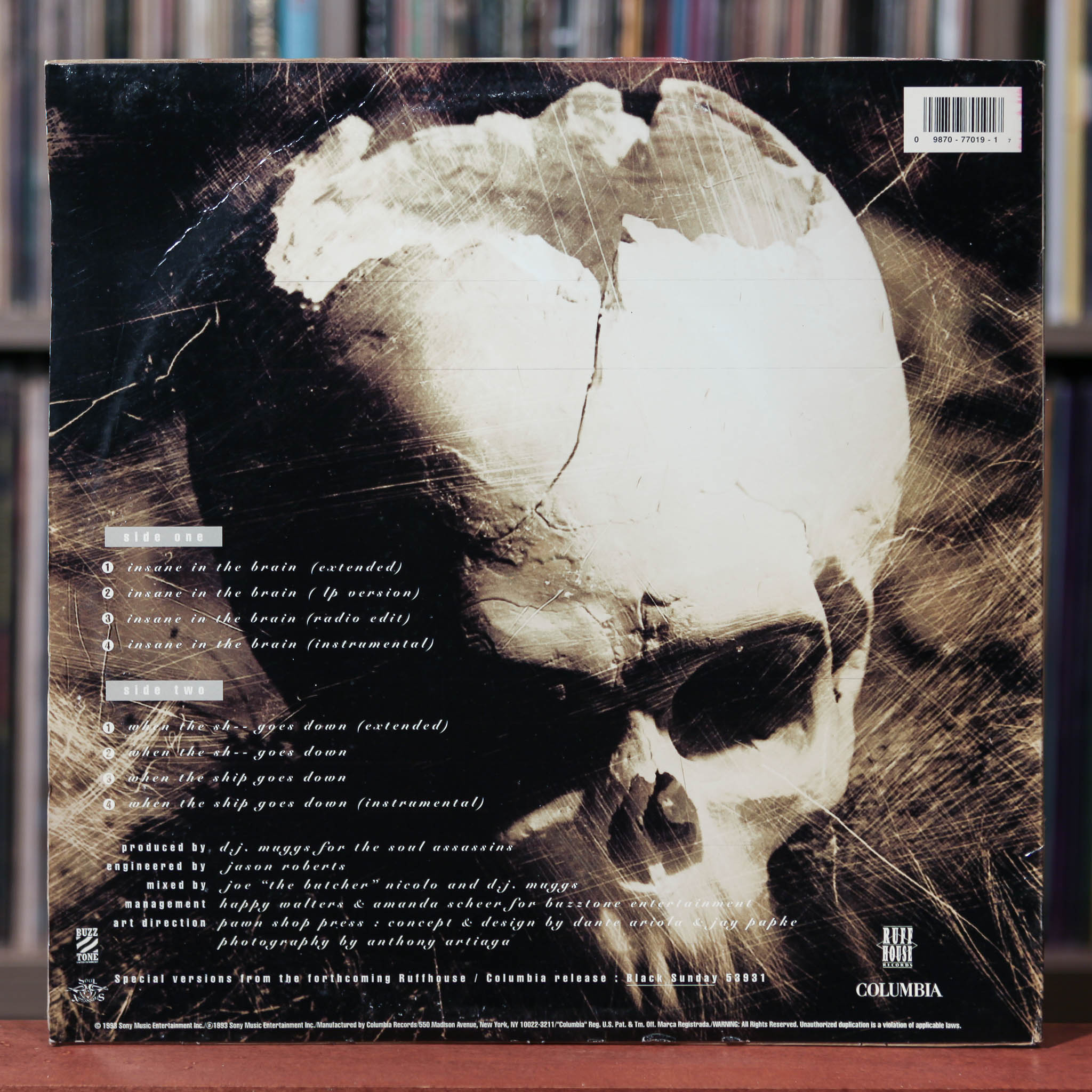 Cypress Hill - Insane In The Brain - 12" Single - 1993 Ruffhouse, VG/V