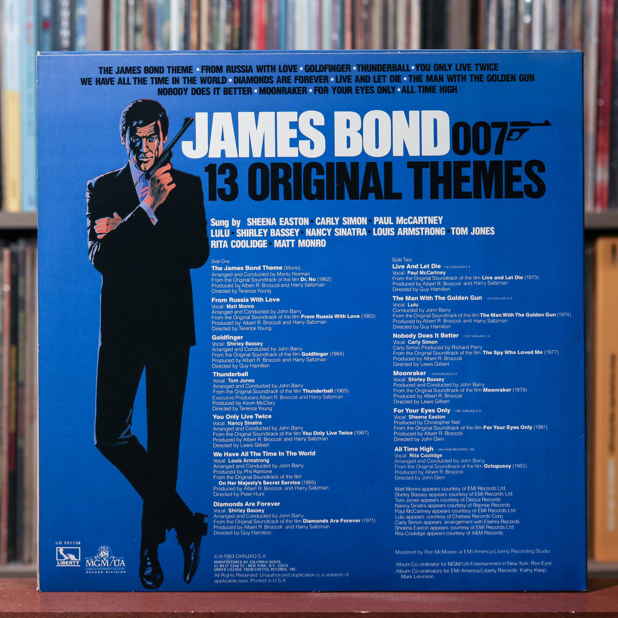 Various - James Bond - 13 Original Themes - 1983 Liberty, EX/VG+