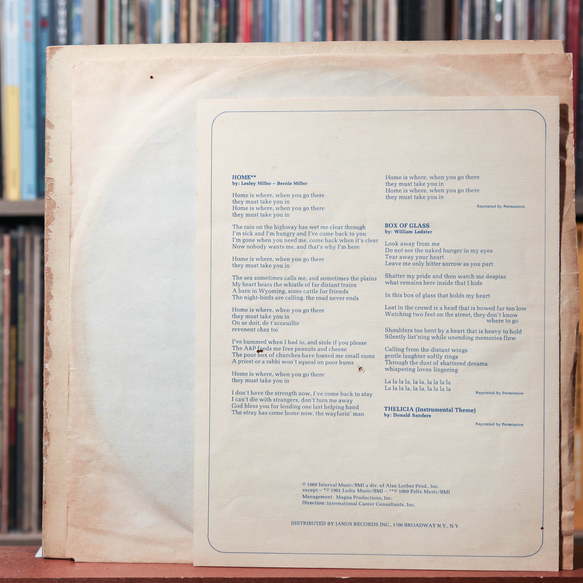 Illustration - Illustration - W/ INSERT 1970 Janus Records