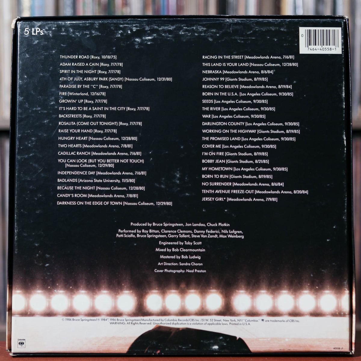 Bruce Springsteen & The E Street Band - 5LP LIVE/1975-85 - 1986 Columb